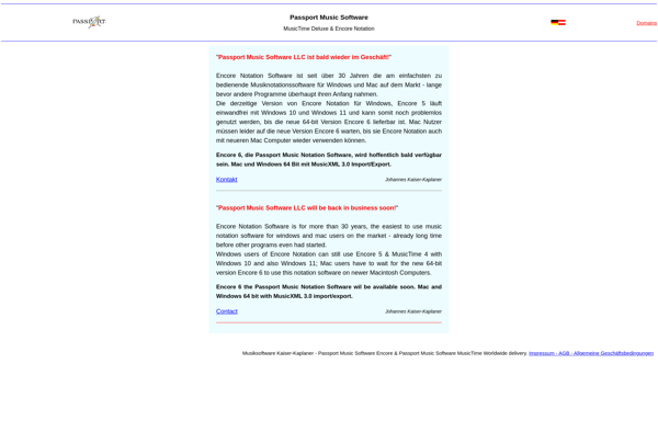 Encore Notation Software | Suggest