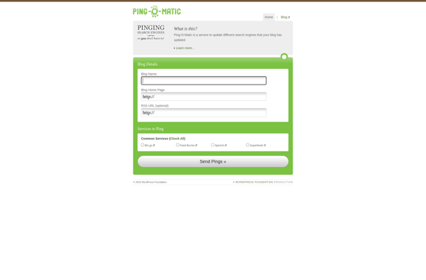 Ping-O-Matic: Free Online Tool for Search Engine Visibility | Sugggest